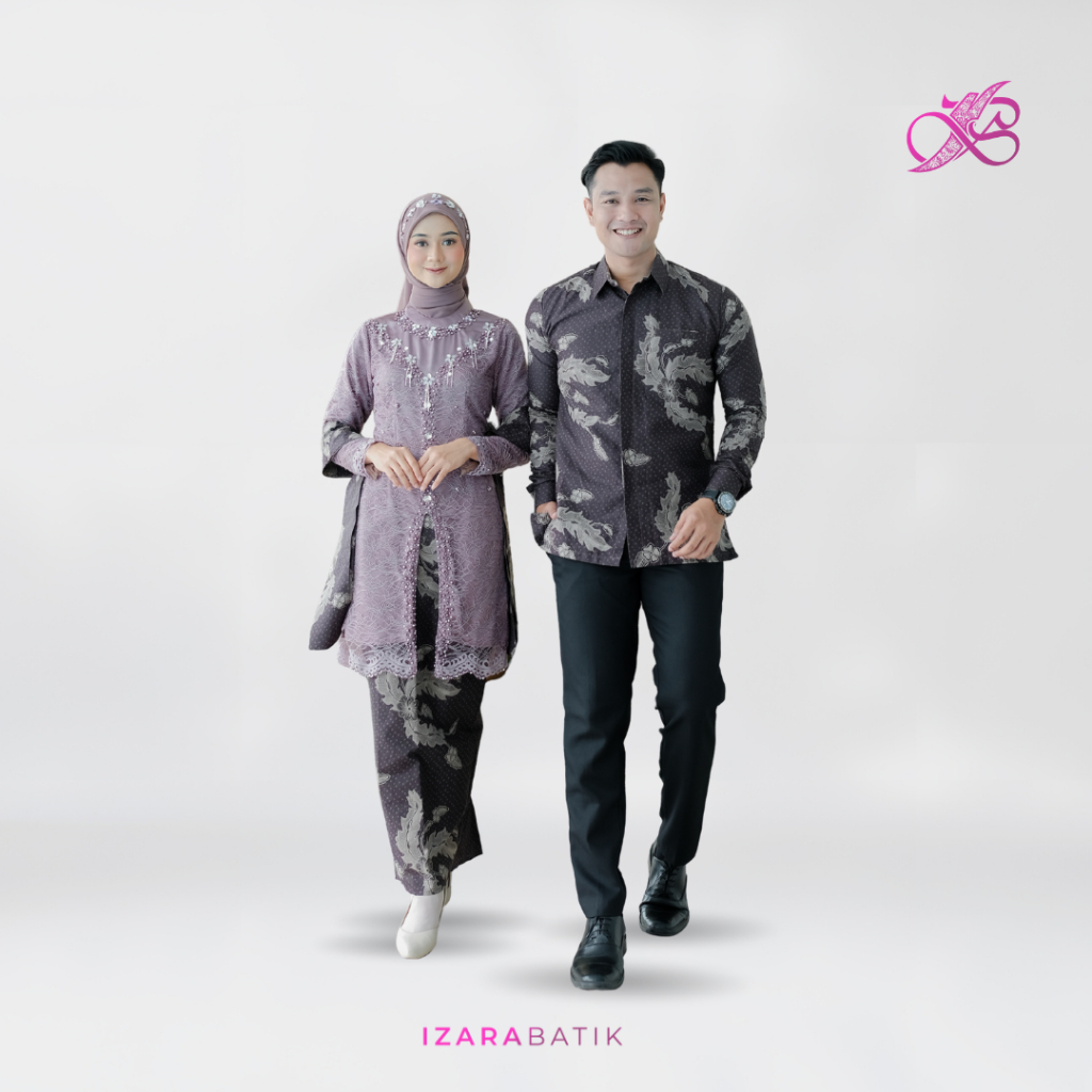 Jual IZARABATIK - Anggita Taro Set Kebaya Batik Modern Couple Wisuda ...