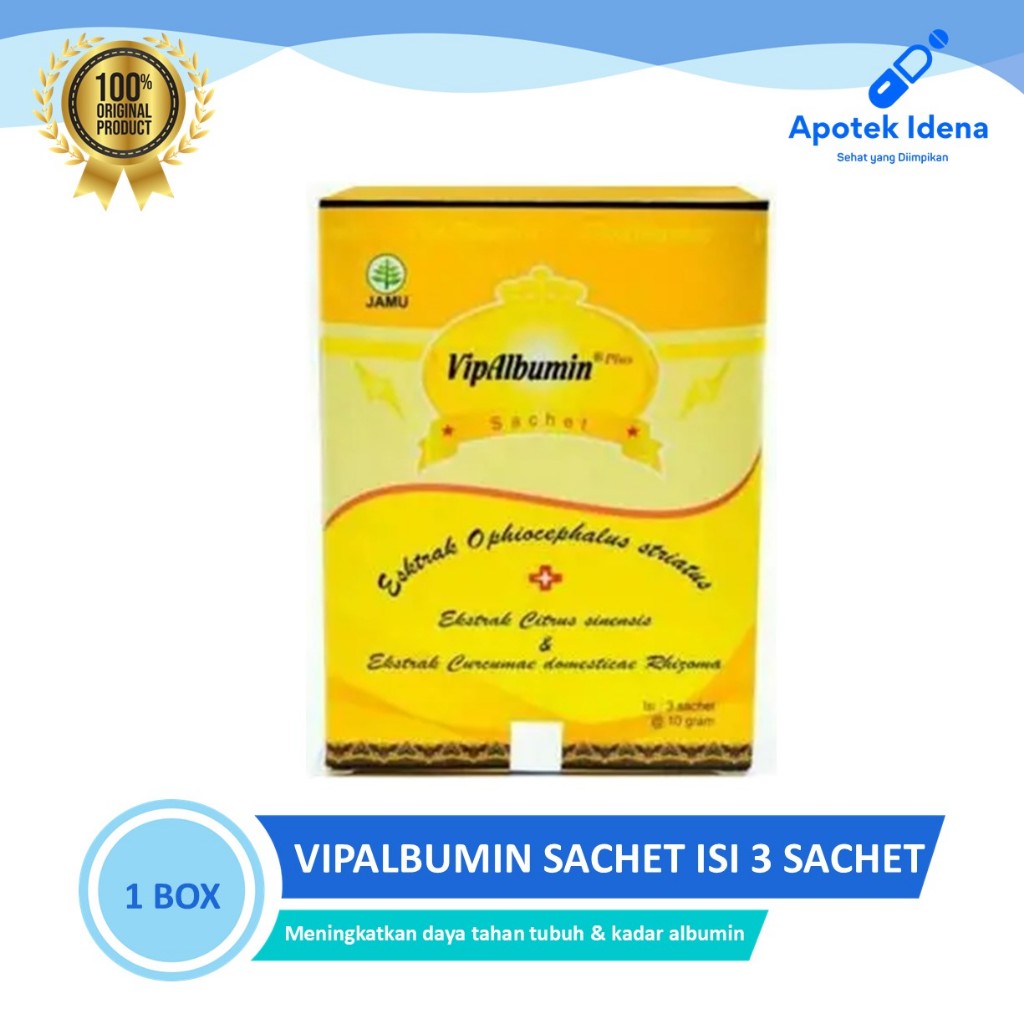 Jual VIPALBUMIN PLUS 3 sachet @ 10gr - vip albumin sachet hipo albumin ...