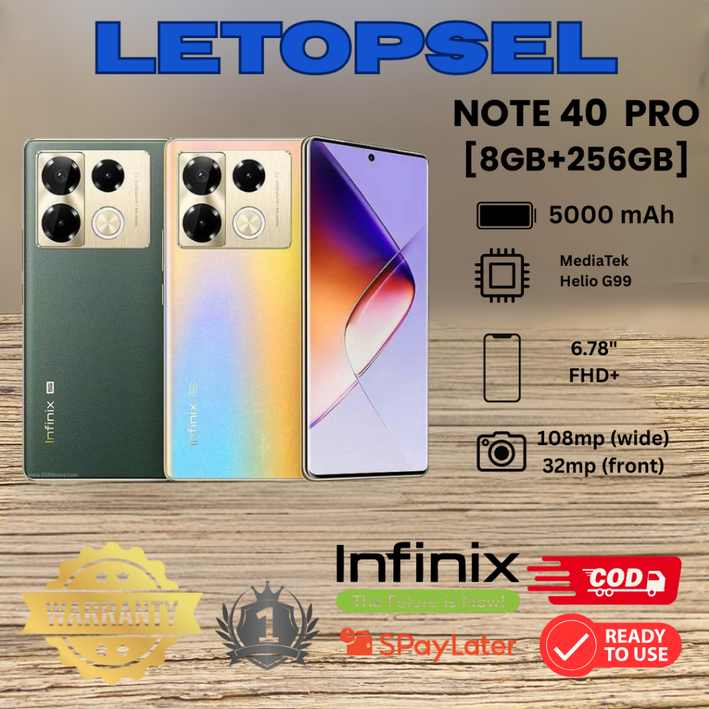 Jual STOK READY!!! Infinix Note 40 Pro 8/256GB - Up to 16GB Extended ...