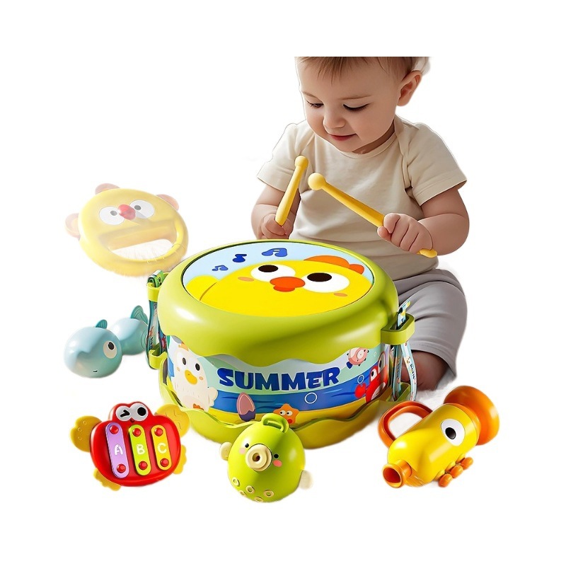 Jual Mainan Baby Drum Set 5 Pcs Musik Toy Edukasi Rattle Musikal Bayi ...