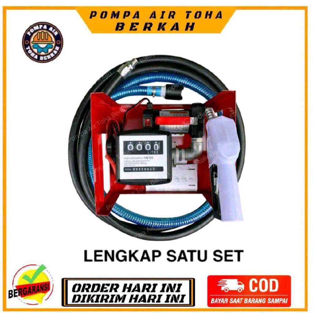 Jual Pompa Transfer Solar DC 12V 40LPM Pompa BBM Analog 4Digit Pompa ...