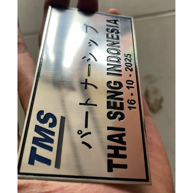 Jual Custom Grafir Plat Stainless 304 | Toko Name Plate | Shopee Indonesia
