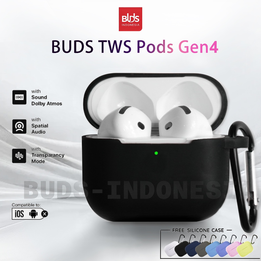 Jual BUDS TWS Pods Gen4 Earphone Bluetooth Headset Bluetooth Wireless ...