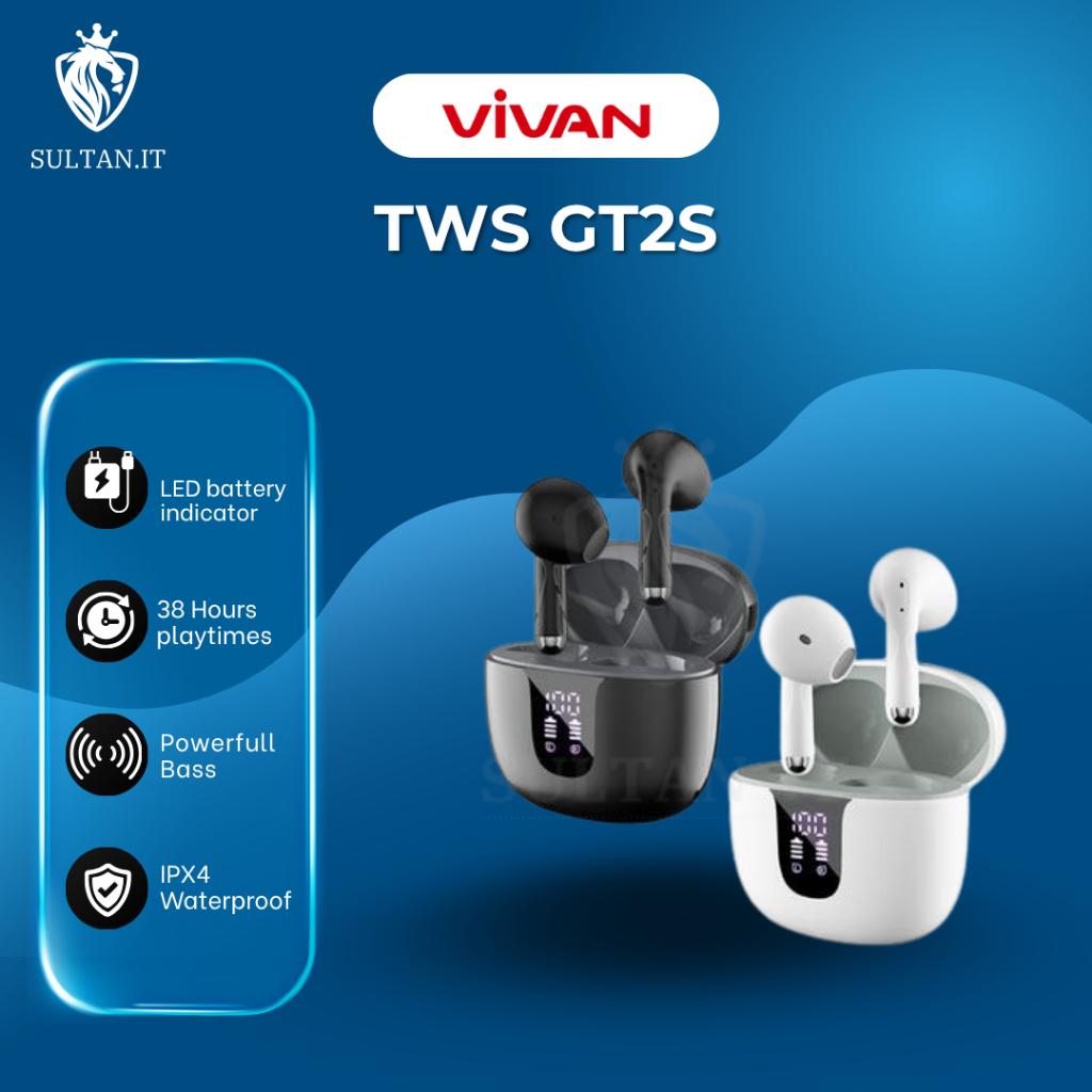 Jual Earphone Bluetooth 5.4 TWS Vivan Infinity GT2S Power Full Bass ...