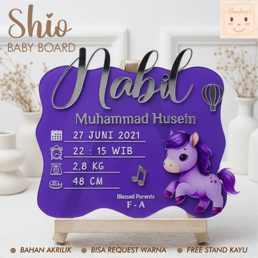 Jual 58. SHIO BABY BOARD / PAPAN KELAHIRAN BAYI SESUAI SHIO KUDA ...