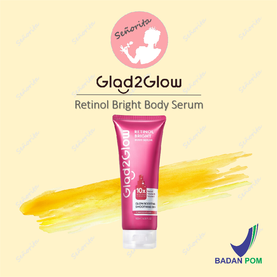 Jual GLAD2GLOW G2G Retinol Bright Body Serum 180ml | Shopee Indonesia
