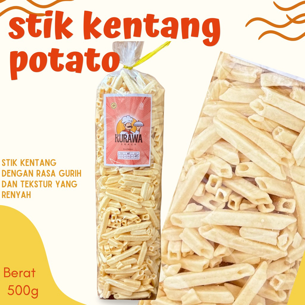 Jual 1 ball potato stik kentang goreng renyah dan gurih isi banyak 1 ...