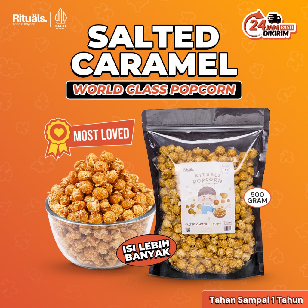 Jual Rituals Food Salted Caramel Popcorn 500gr ukuran XXL - Homemade by ...