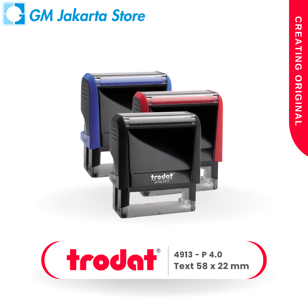 Jual Stempel Otomatis Trodat Printy 4913 (58x22mm) - Custom / Unit Only ...