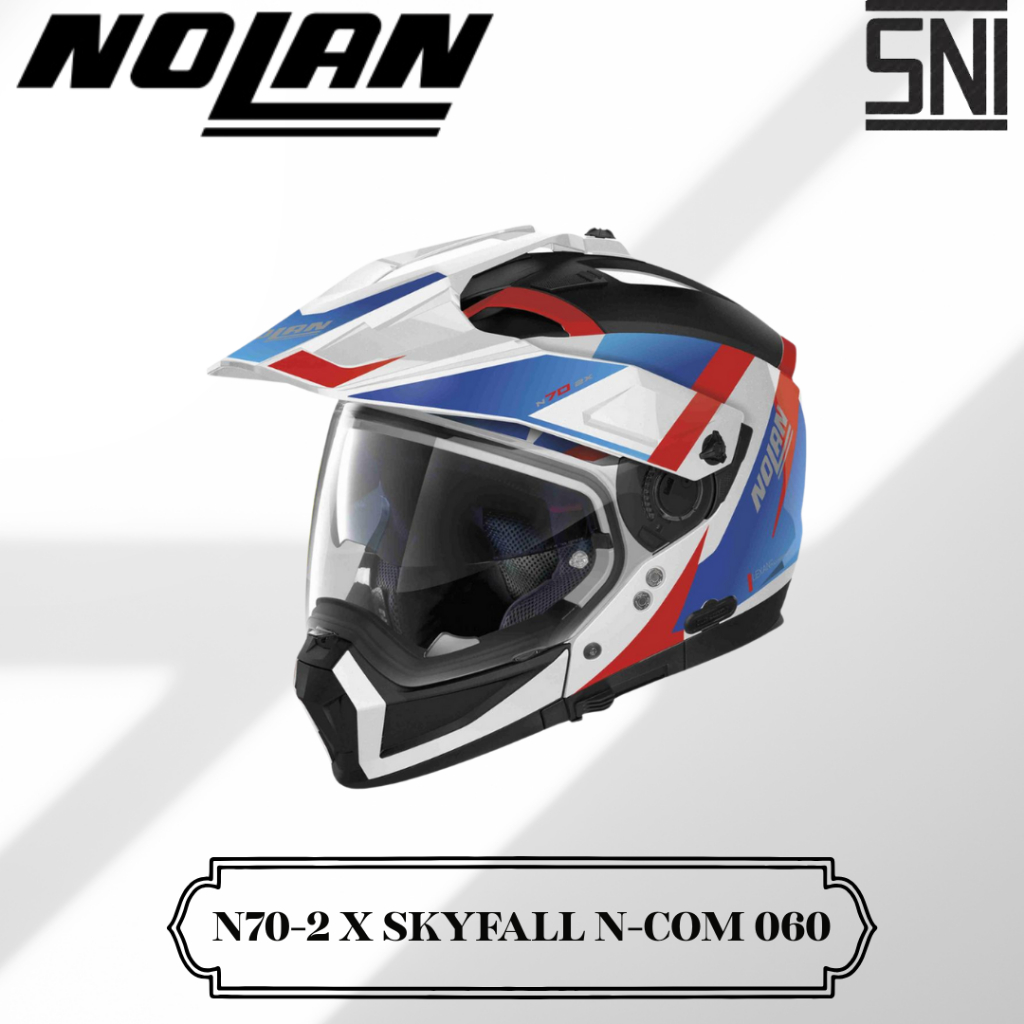 Jual Nolan N70.2 X 060 Skyfall Metal White N-Com Helm Modular Crossover ...