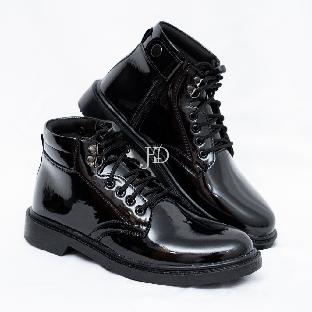 Jual SEPATU PDH RESLETING TALI IKAT DOFF/GLOSSY TNI POLRI Sepatu PDH ...
