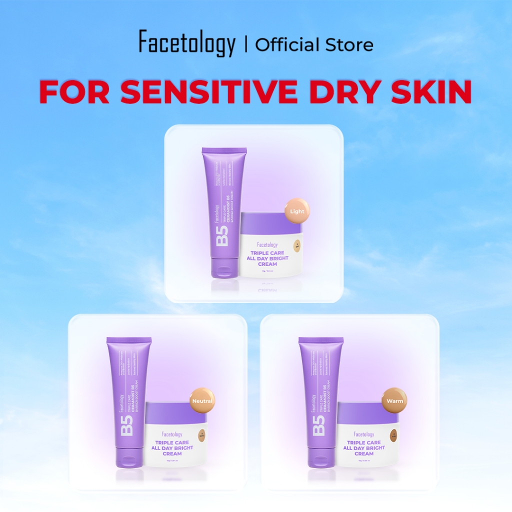 Jual Facetology Bundling Triple Care Ceramoist B5 Barrier Boost Cream ...