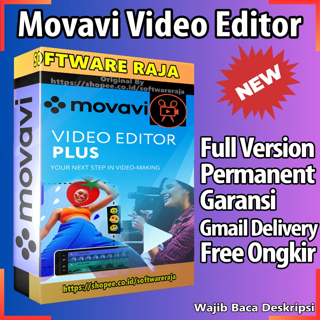Jual Movavi Video Editor Plus 2025 Versi 25.3.0 Full Version Lifetime ...