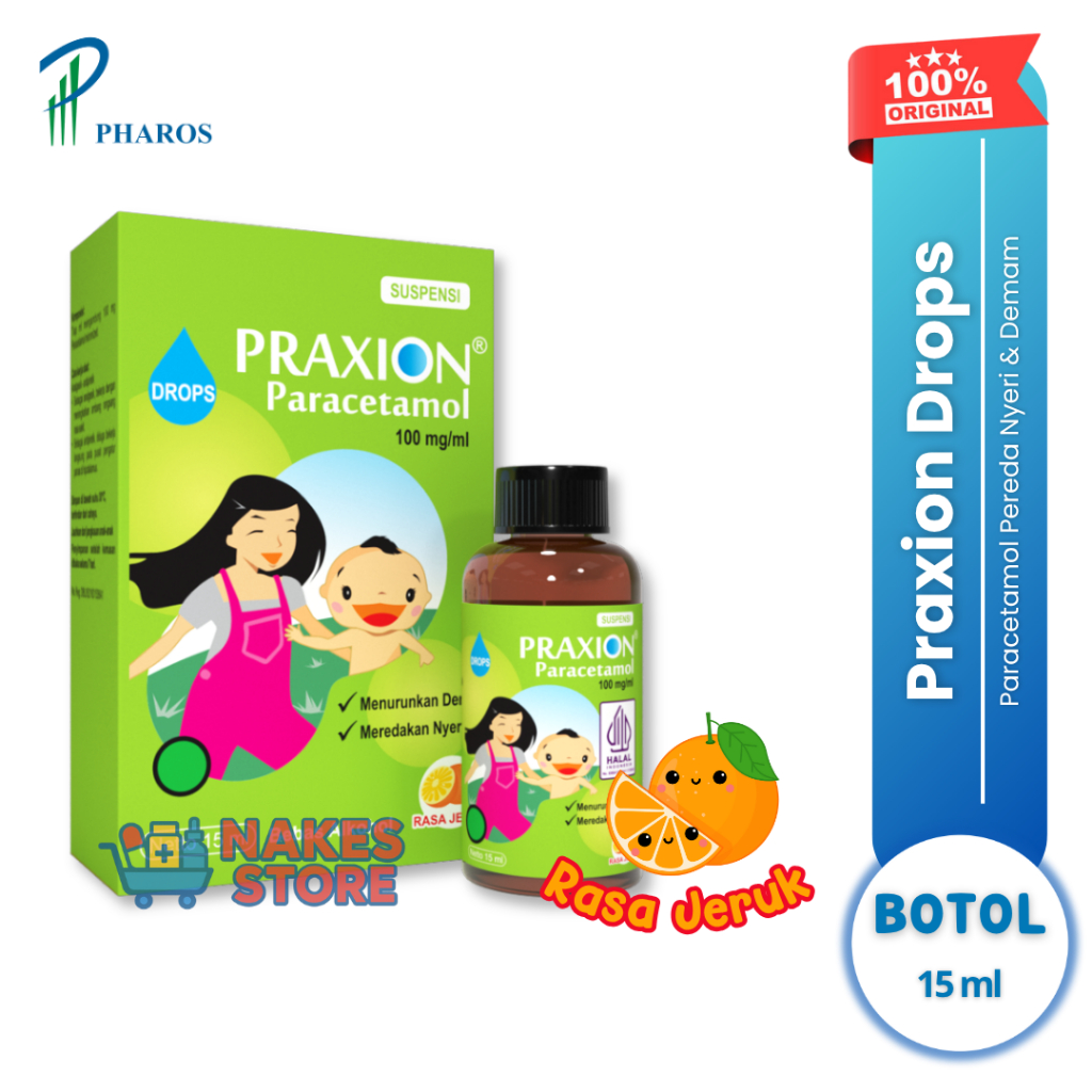 Jual OFFICIAL STORE - Praxion Drops 15ml Paracetamol Obat Pereda Demam ...