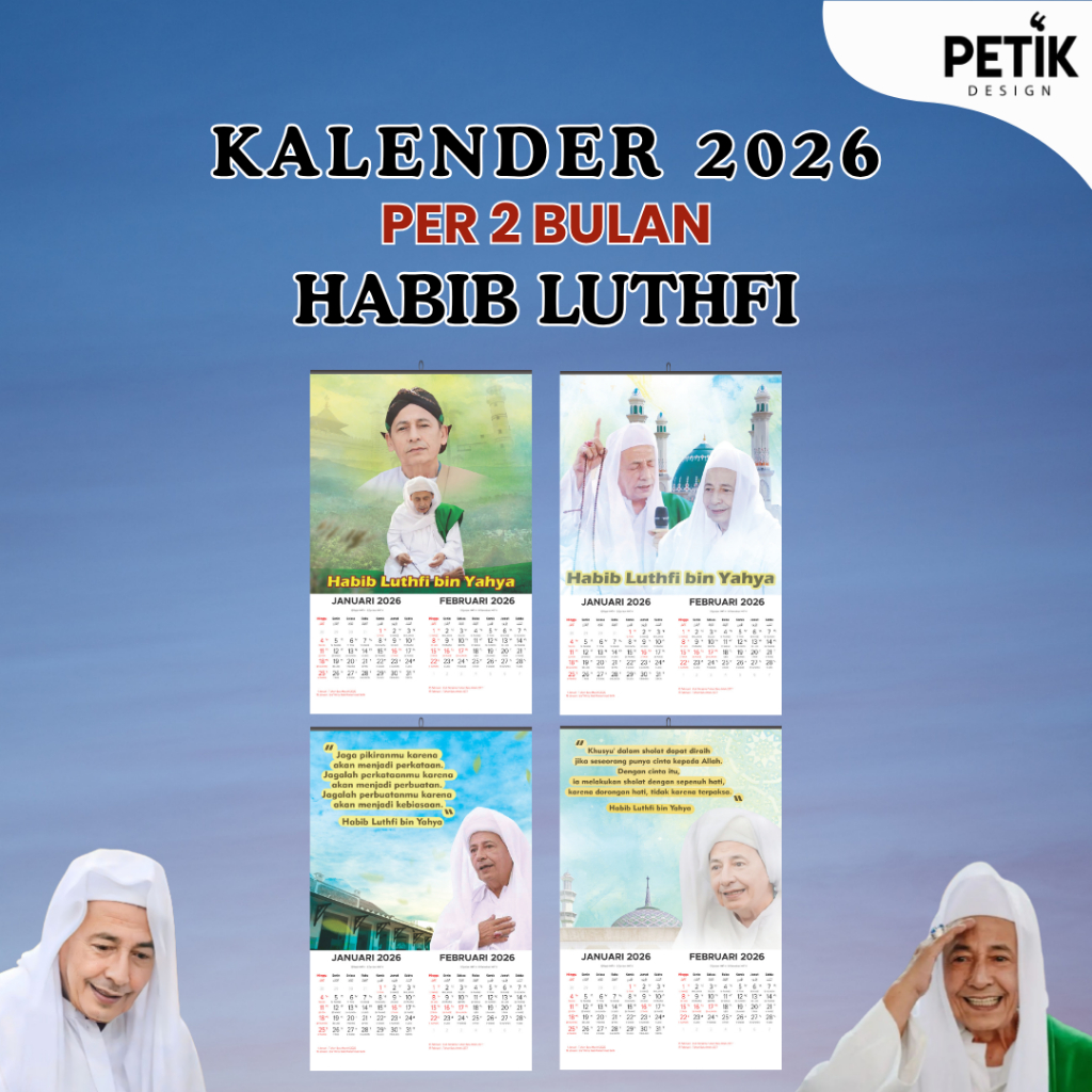 Jual Kalender Dinding Habib Luthfi bin Yahya NU 2026 6 Lembar Klem ...
