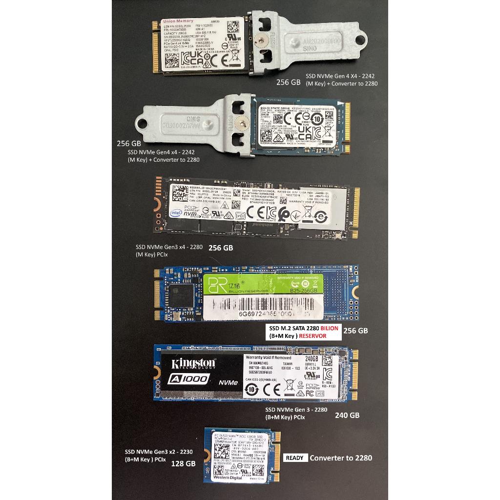 Jual Murah SSD M.2 SATA NVMe 128/256/512GB B+M / M Key 2230 2242 2280 ...
