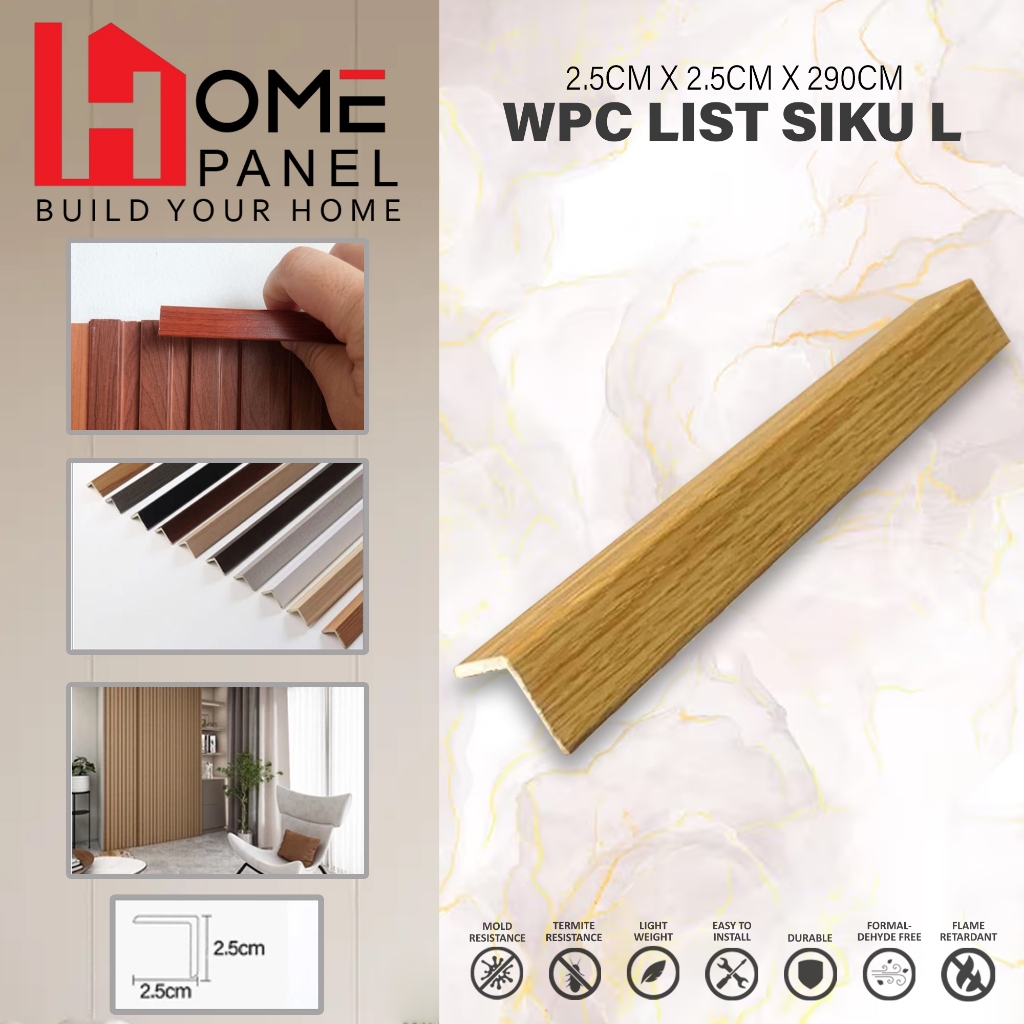 Jual HOMEPANEL List Sudut Siku L WPC Wallpanel List Penutup PVC ...