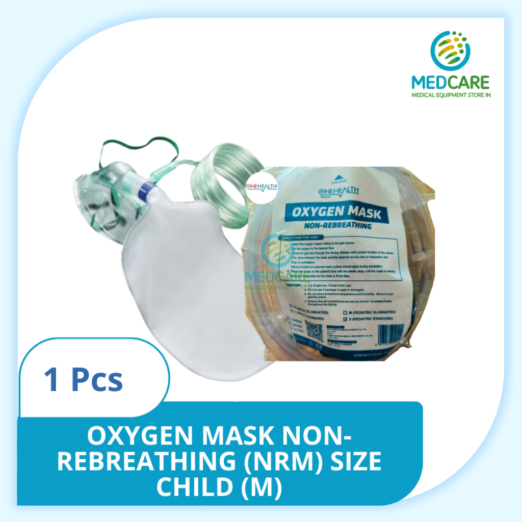 Jual MedCare | Oxygen Mask Non-Rebreathing (NRM) Child (M) 1 Pcs ...