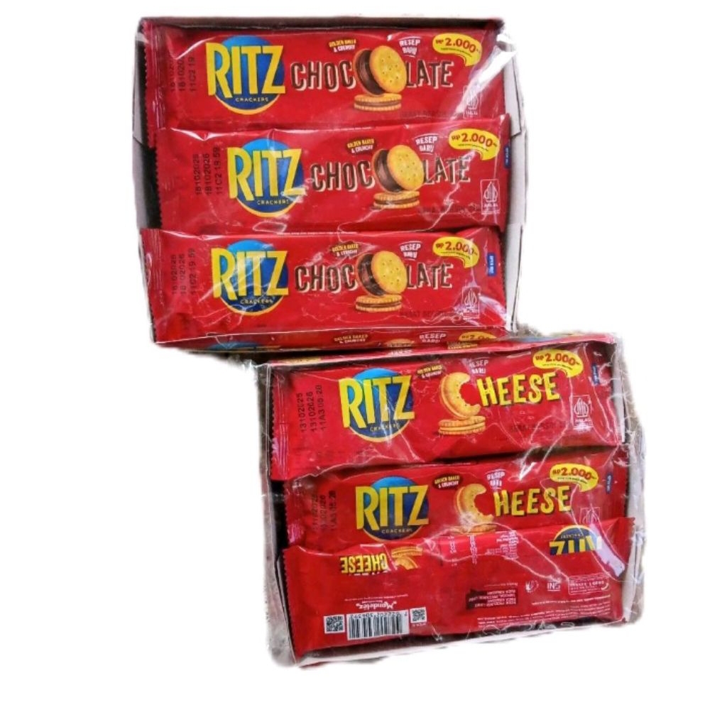 Jual RITZ CRACKERS BISKUIT CREAM RASA CHOCOLATE | CHEESE NETTO 12 PCS X ...