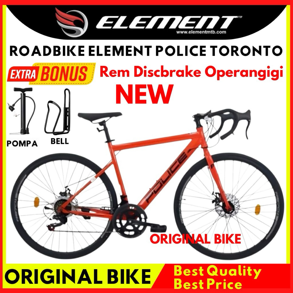 Jual Sepeda Roadbike 700c Element Police Toronto New | Shopee Indonesia