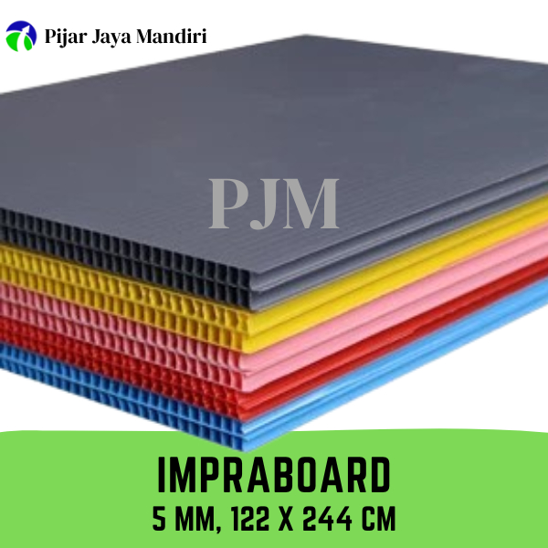 Jual Impraboard 5mm Ukuran 122x244 cm Karton Plastik Papan Corrugated ...
