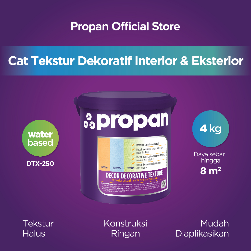 Jual PROPAN LEGANZA DECORTEX CAT TEMBOK DECORATIVE TEXTURE KEMASAN PAIL ...