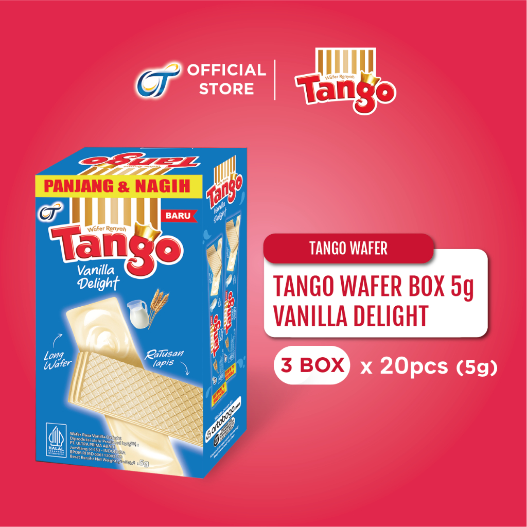 Jual WAFER TANGO VANILLA DELIGHT 5GR - ISI 3 BOX | Shopee Indonesia