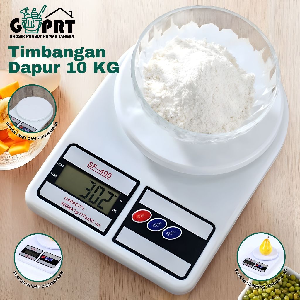 Jual GPRT Timbangan Kue Digital Dapur 10KG SF400 Timbangan Cake Gula ...