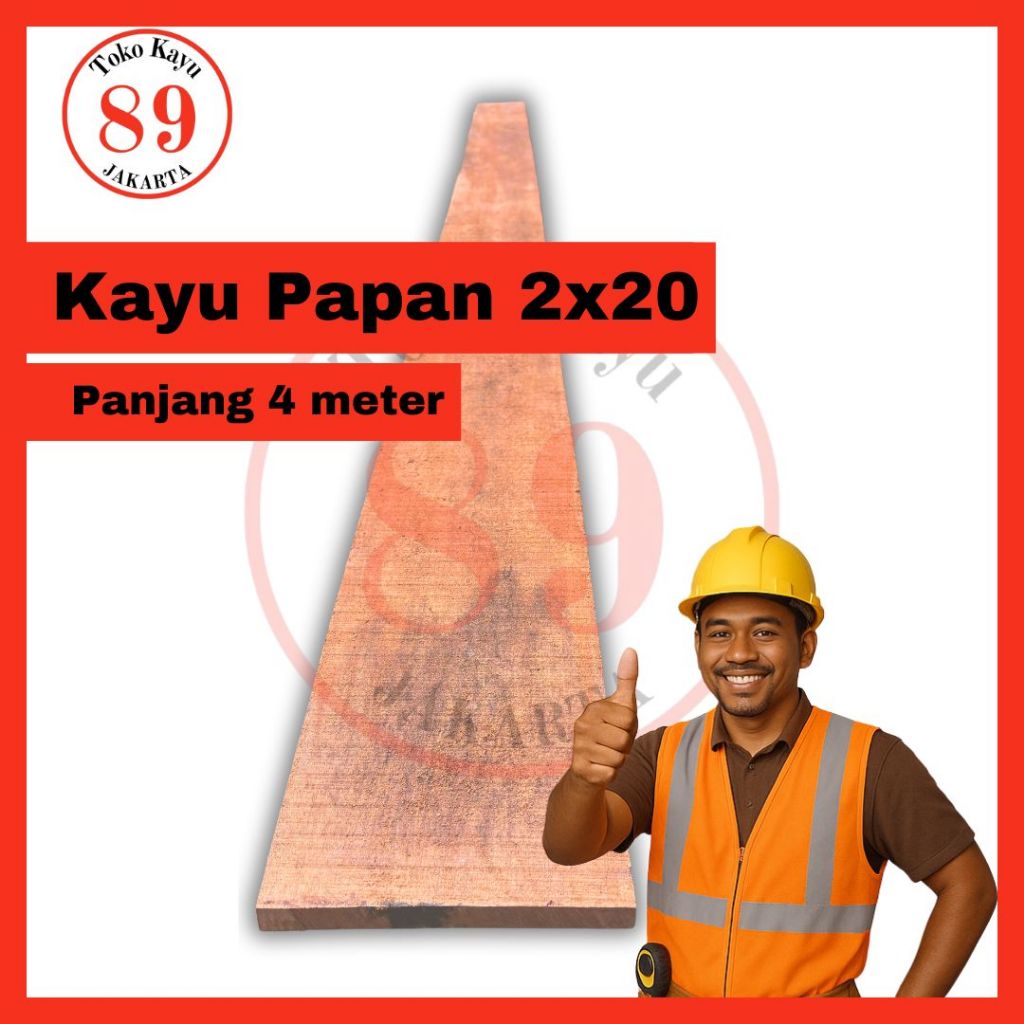 Jual Kayu Papan 2x20 Meranti / Papan Cor Bekisting/ Papan Proyek Murah ...