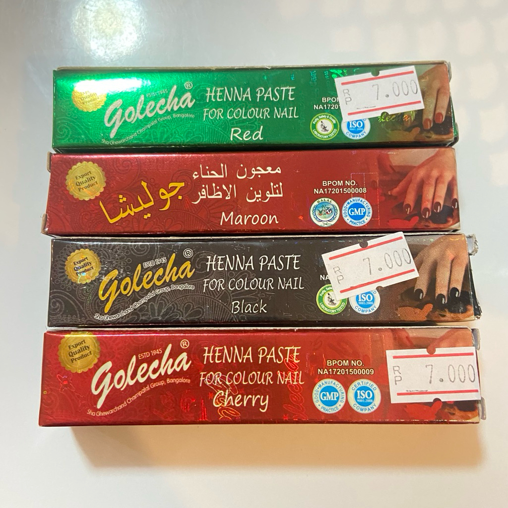 Jual Henna paste golecha for colour nail | Shopee Indonesia