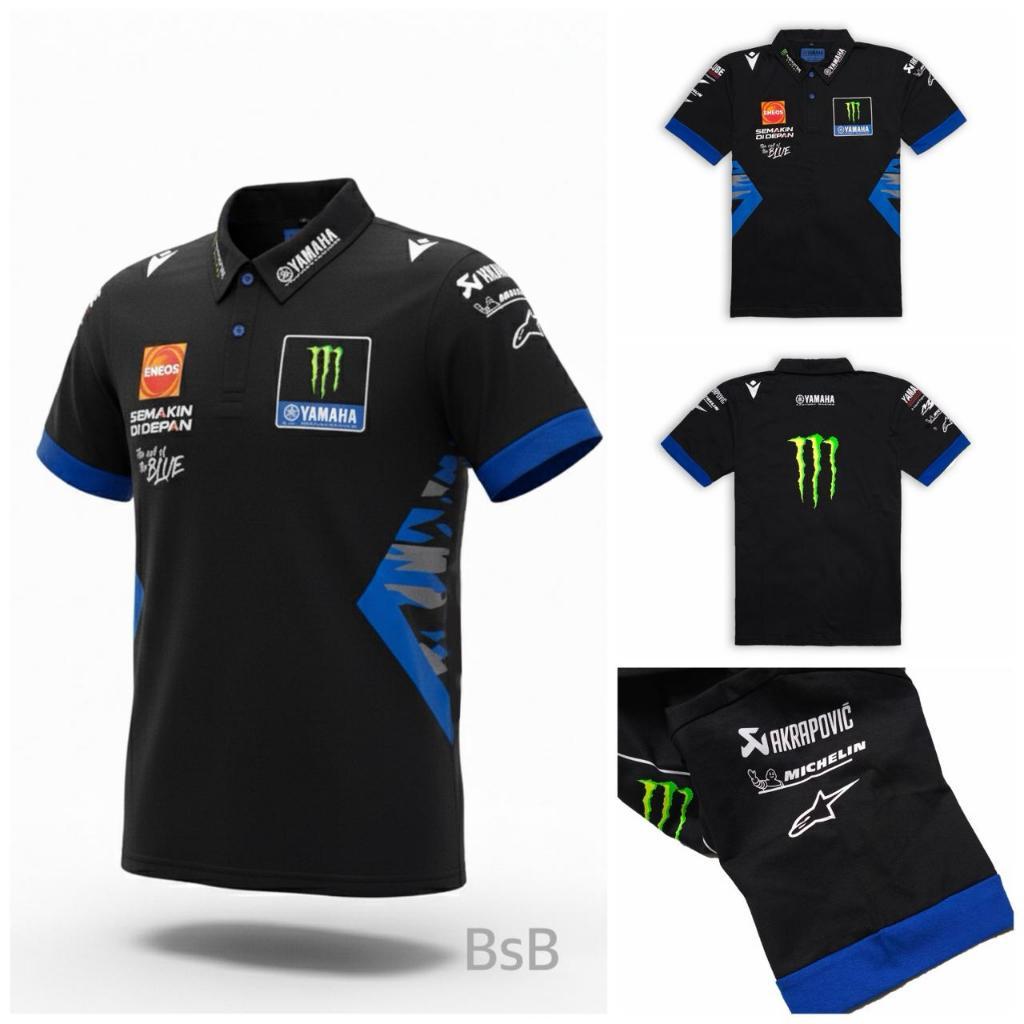 Jual Monster Energy Yamaha MotoGP 2025 Man Team Replica Polo Shirt kaos ...