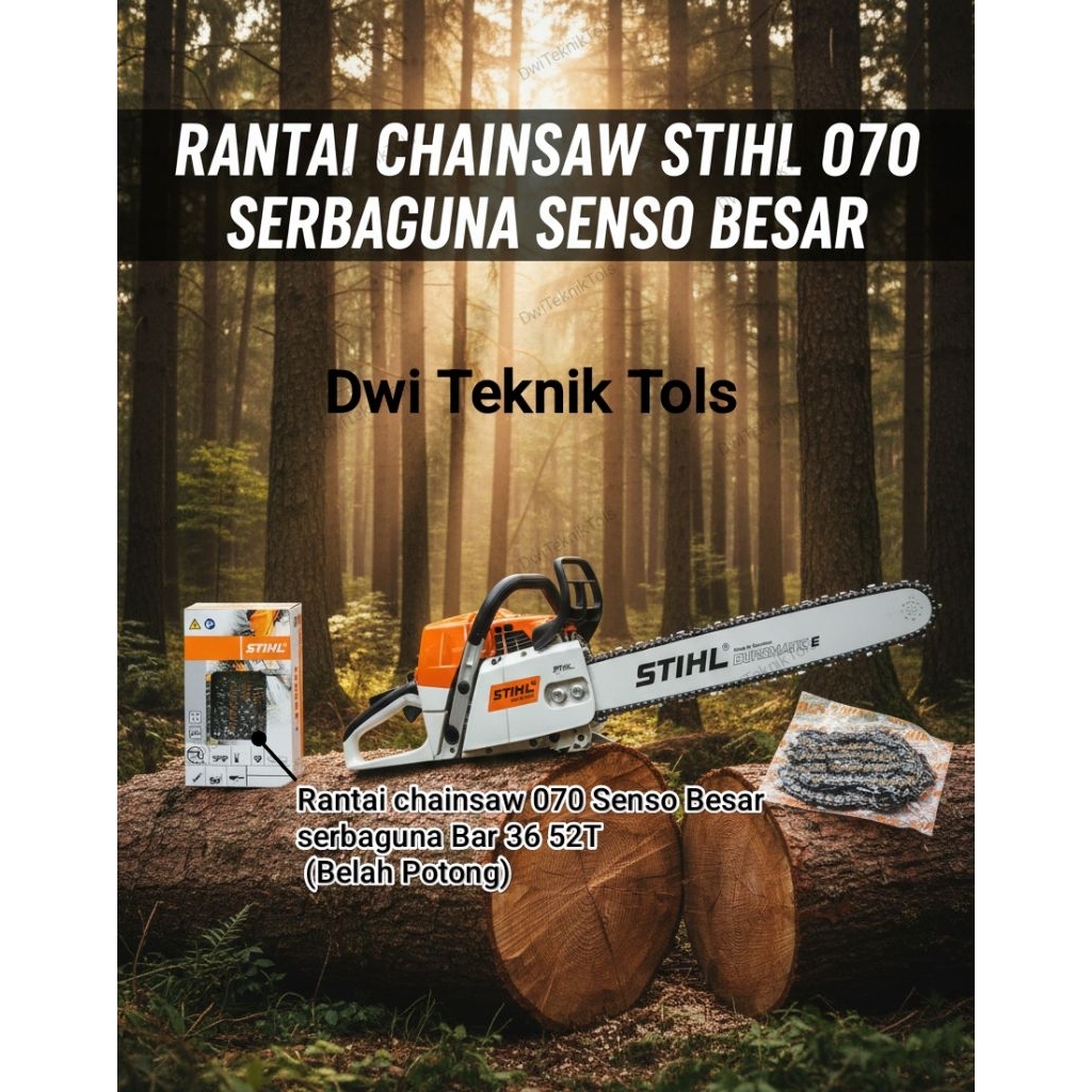 Jual Rantai Senso Chain Saw STIHL dan CARLTON 070 MS-720 36 Inch (BELAH ...