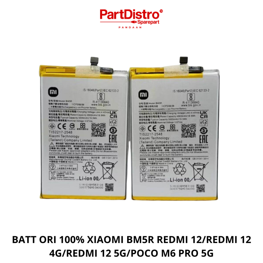 Jual Baterai Kompatibel Untuk XIAOMI BM5R REDMI 12/REDMI 12 4G/REDMI 12 ...