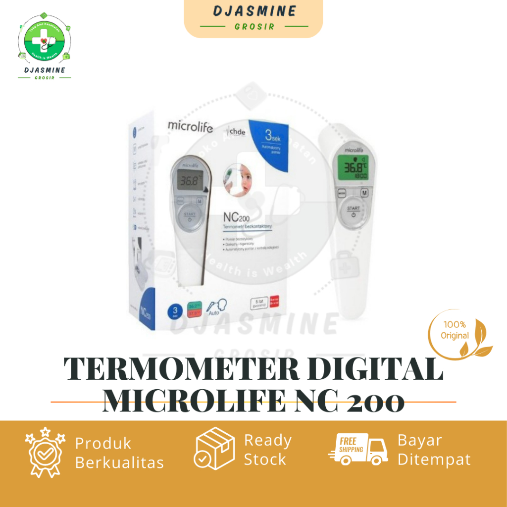 Jual TERMOMETER DIGITAL MICROLIFE NC 200 FR1DG1 / TERMOMETER NON ...