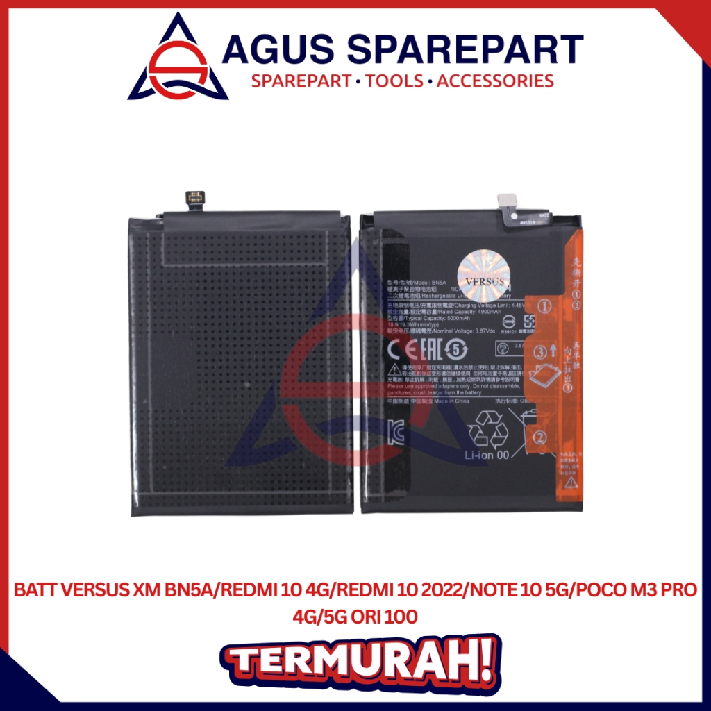 Jual BATERAI XIAOMI BN5A / REDMI 10 4G / REDMI 10 2022 / REDMI NOTE 10 ...