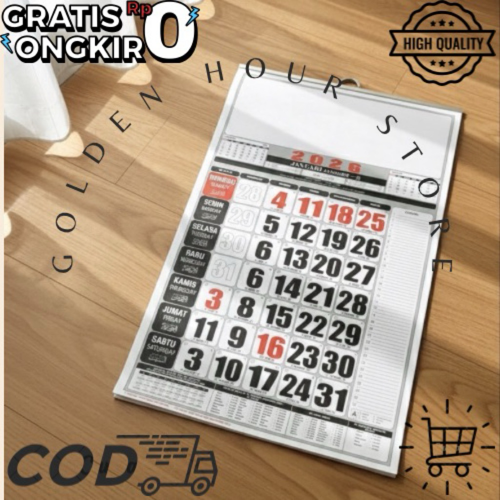 Jual Kalender 2026 | Kalender dinding Ukuran 32x50 | Shopee Indonesia