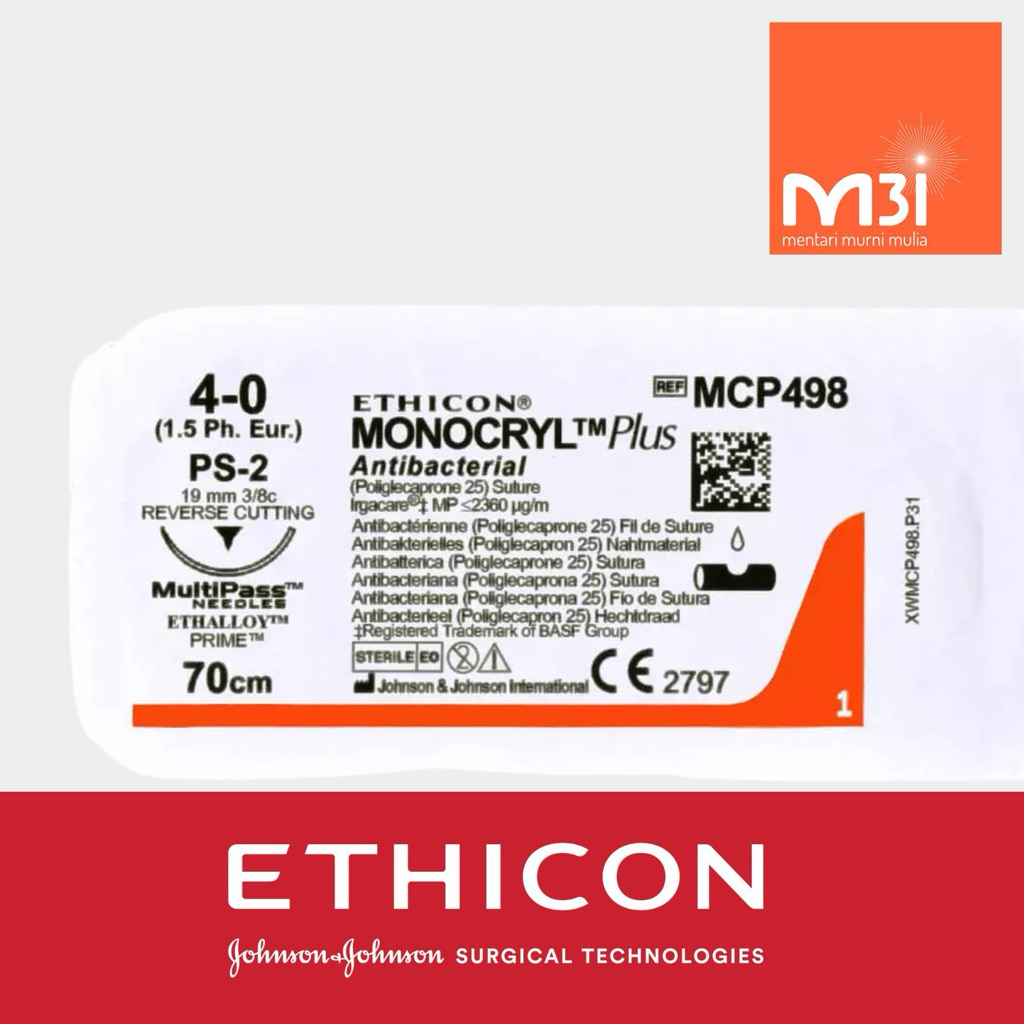Jual Suture Mono Filament: Ethicon - Monocryl Plus MCP498 36pcs/Box ...