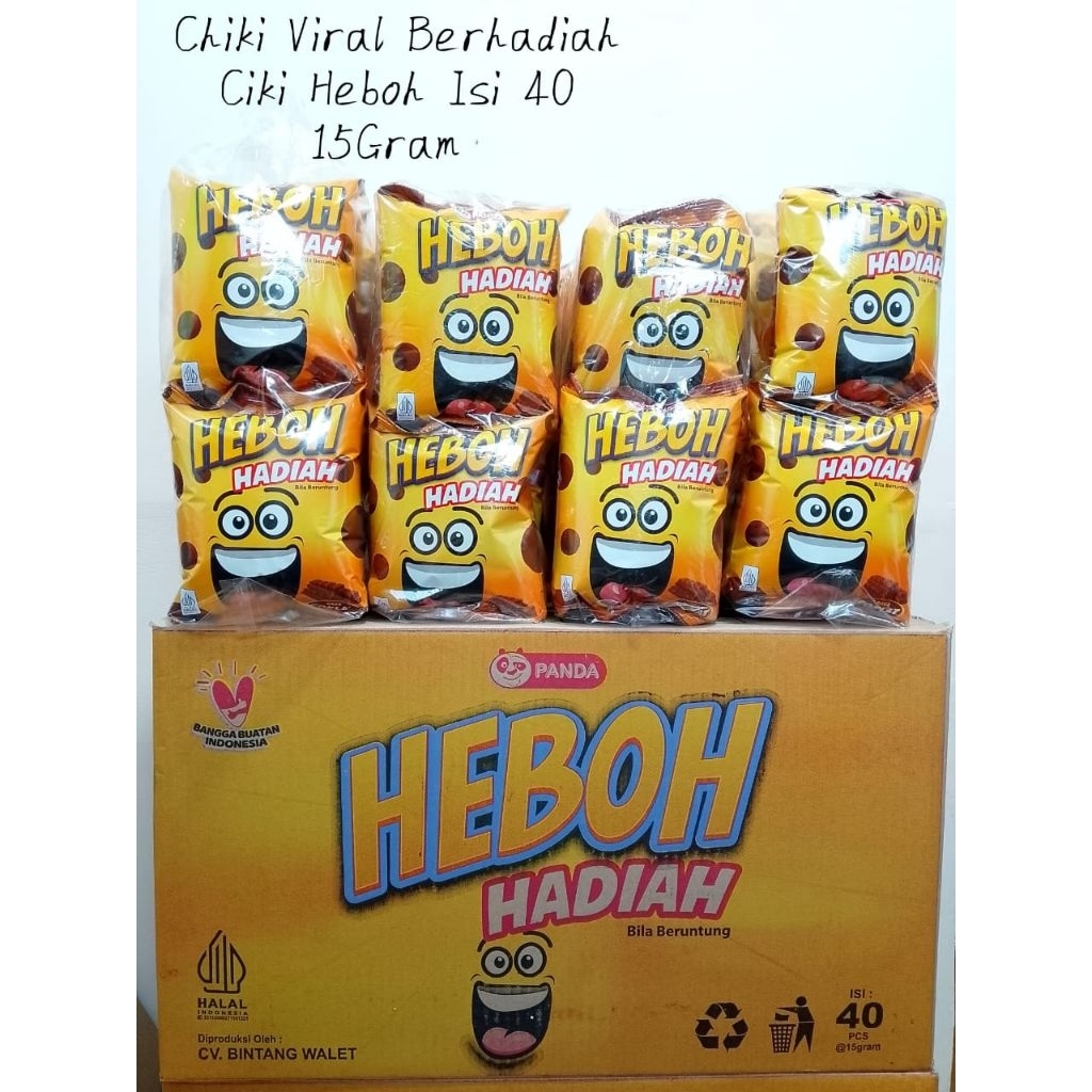 Jual CHIKI BERHADIAH VIRAL Ciki Heboh 1 Dus isi 4 Pack @10 Pcs ...
