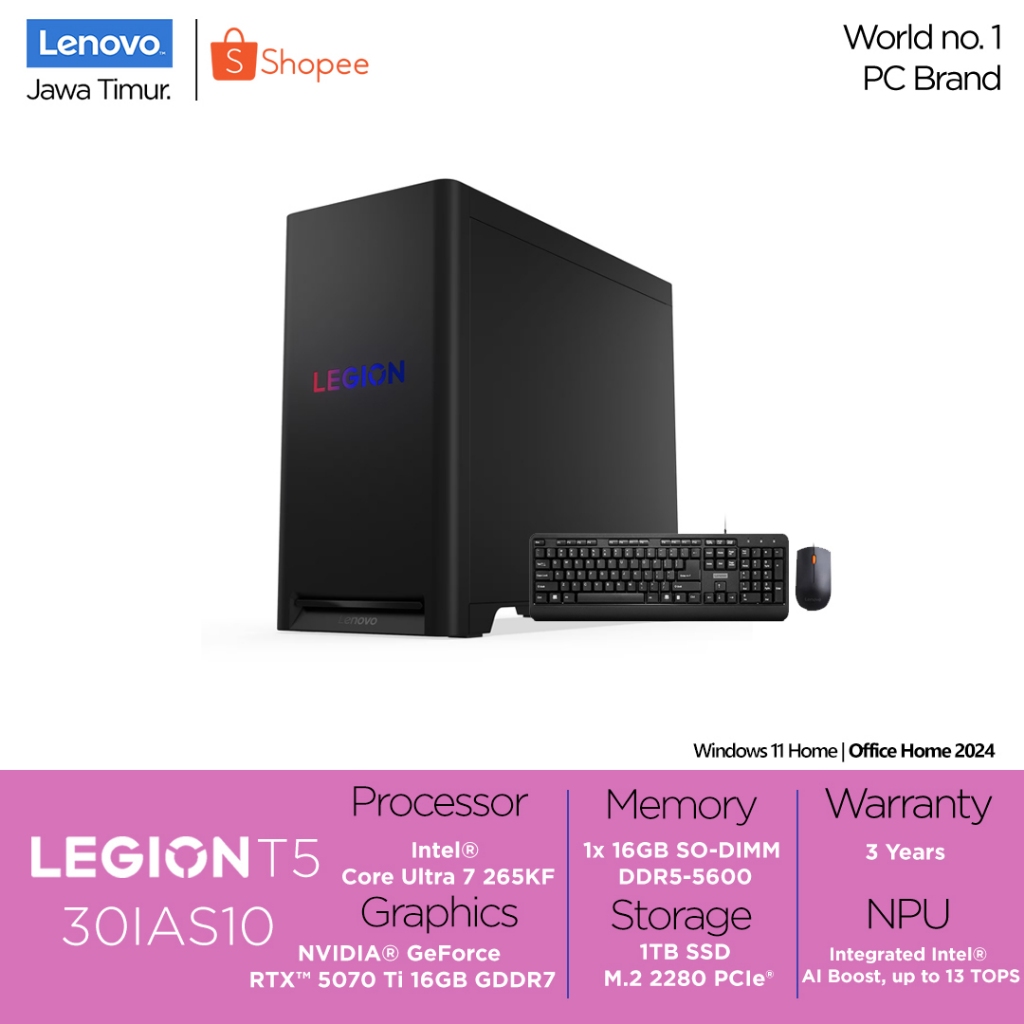 Jual Legion T5 2QID Core Ultra 7 265KF 32GB 1TB SSD RTX 5070 Ti 16GB ...