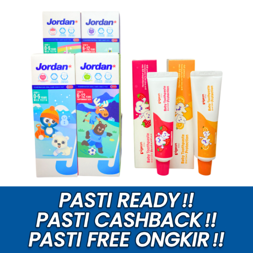 Jual JORDAN TOOTHPASTE ODOL PASTA GIGI ANAK BAYI STEP 1 STRAWBERRY ...