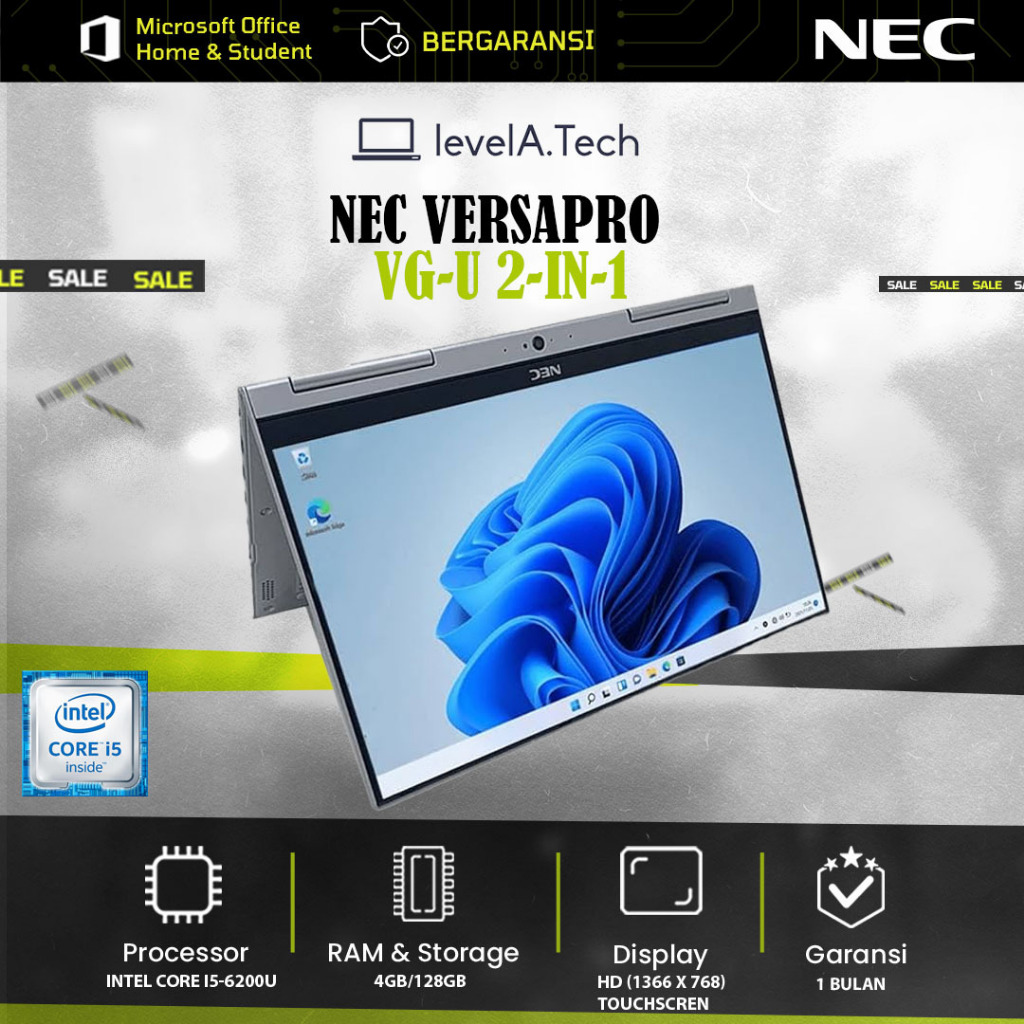 Jual NEC VersaPro VG-U 2-in-1 | Intel Core i5 Gen 6 | 4GB RAM | 128GB ...