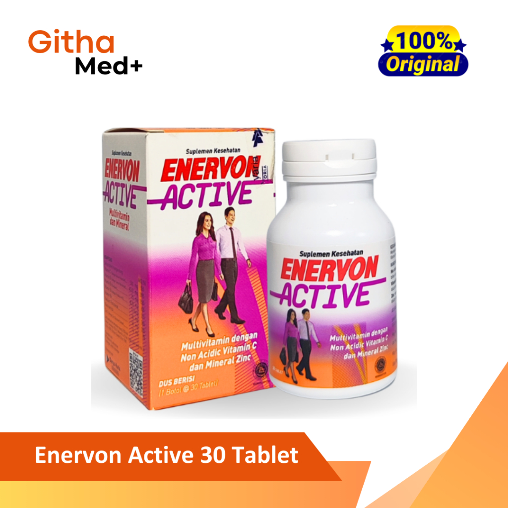 Jual Enervon Active isi 30 Tablet - Vitamin C, B Complex, dan Zinc ...