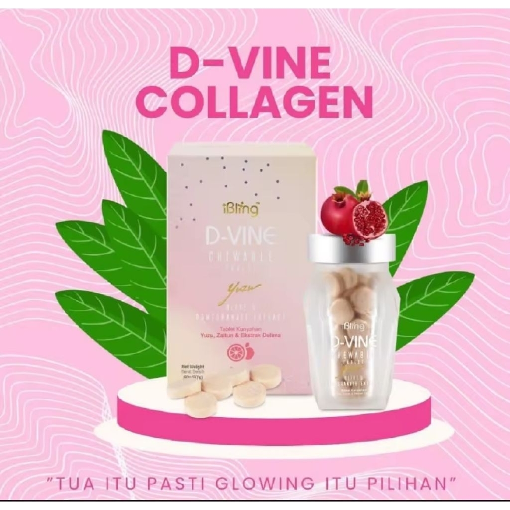 Jual D-vine Divine Collagen original asli Pemutih Kulit 30 butir ...