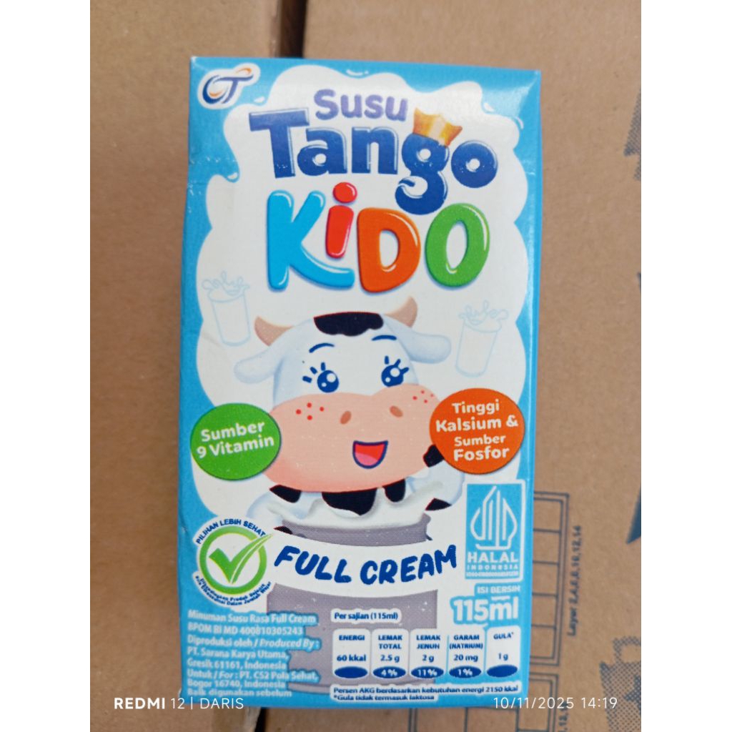 Jual 1 karton susu uht tango kido FULL CREAM 36X115 ml | Shopee Indonesia