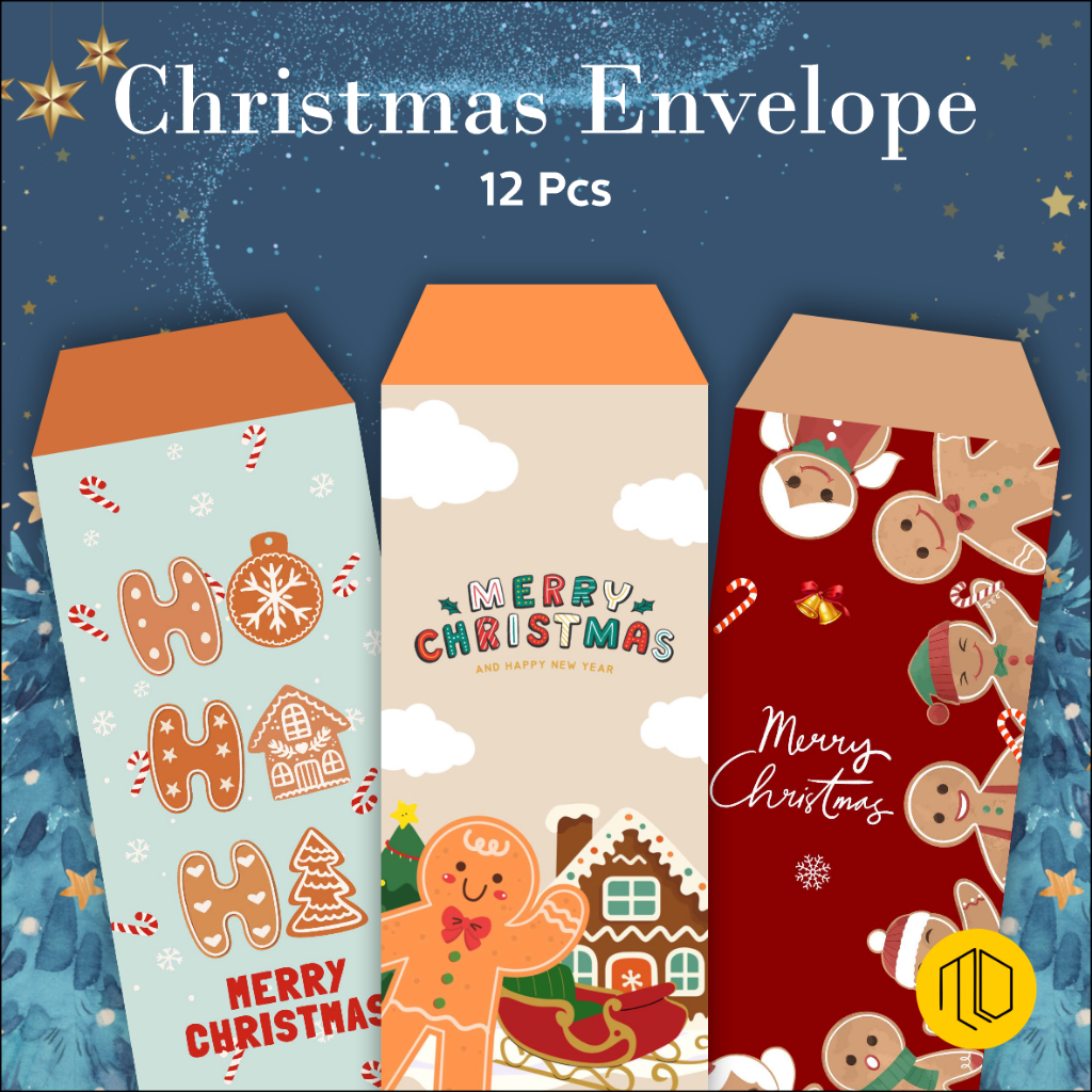 Jual Isi 12 Pcs - Amplop Natal Merry Christmas Varian Cookies Kue Natal ...