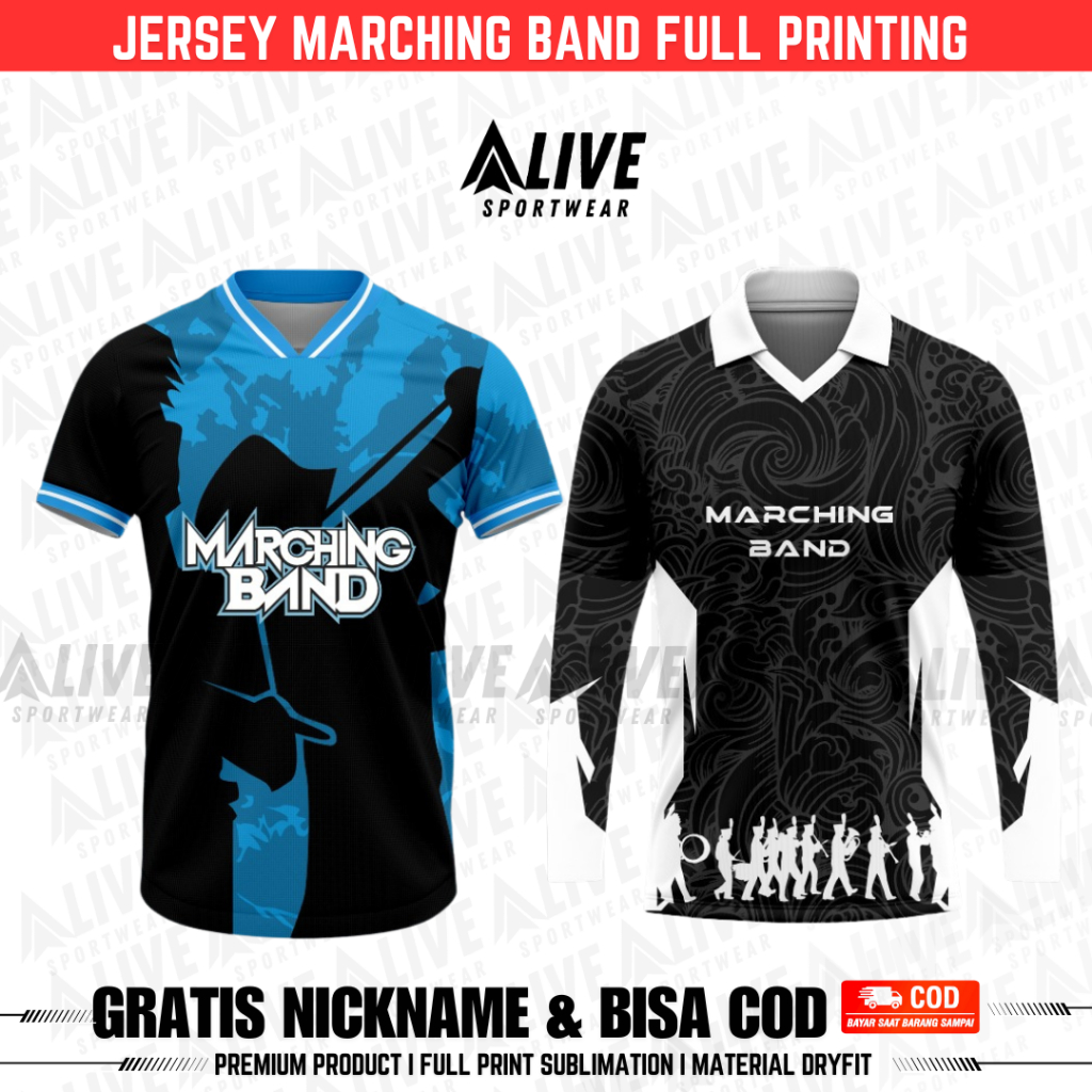 Jual Jersey Custom Marching Band Premium Full Printing Gratis Pasang ...