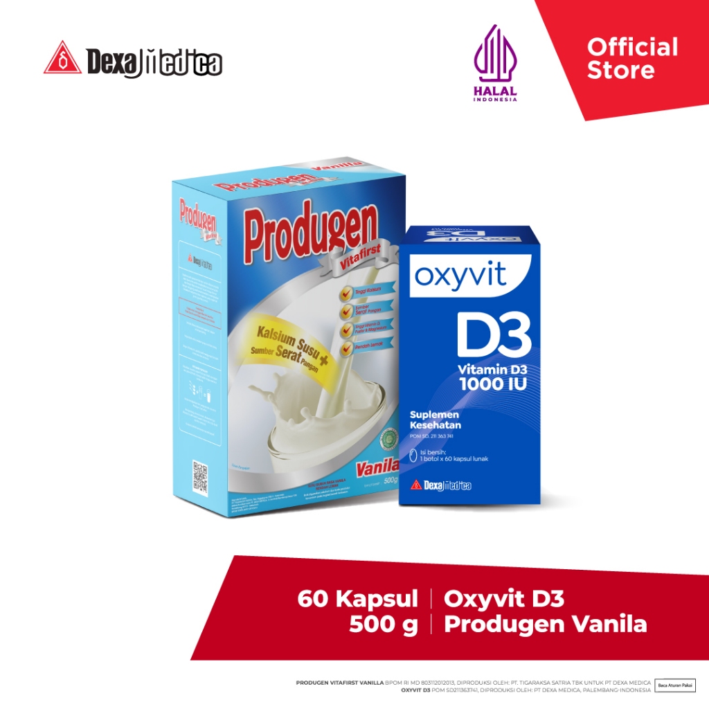 Jual Oxyvit Multivitamin D3 1000 IU + Produgen Vitafirst Susu Bubuk ...