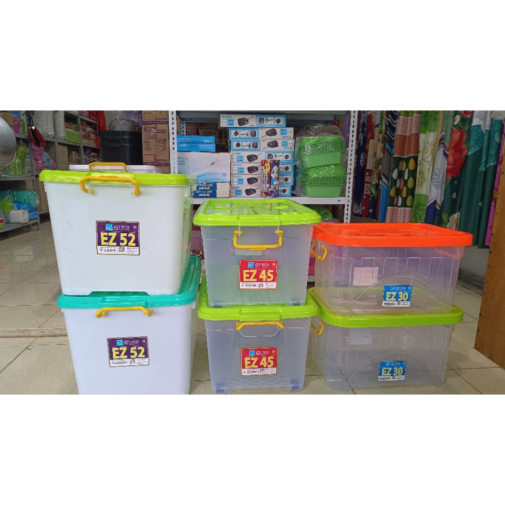 Jual Box container ezy + tutup dan roda ready ukuran 30-150 liter ...