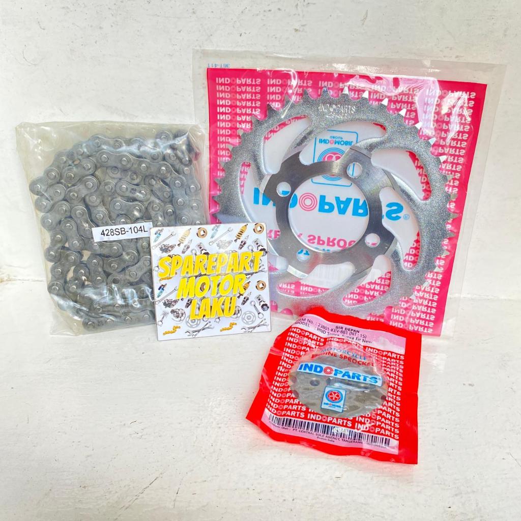 Jual girset / gear rantai set KEV Supra X Supra Fit Lama INDOPART ...
