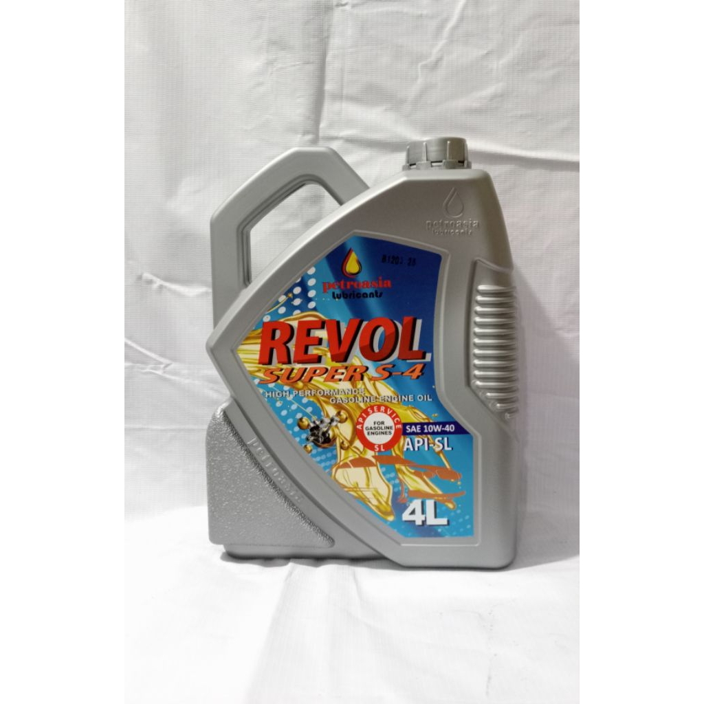 Jual OLI REVOL SUPER S-4 4LITER GALON SAE 10w-40 API SL PETROASIA ...